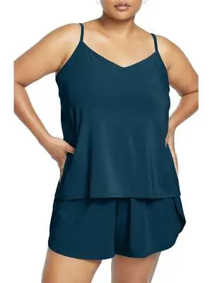 Universal Standard Natalie Jersey Camisole & Shorts Sleep Set - Deep Sea