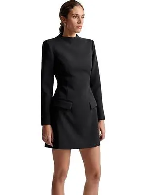 MALINA Leanna High Neck Mini Dress - Black
