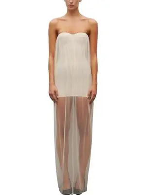 HEIRESS BEVERLY HILLS Sheer Corset Dress - Ivory