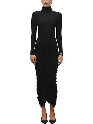 HEIRESS BEVERLY HILLS Ruched Maxi Dress - Black