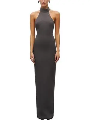 HEIRESS BEVERLY HILLS Halter Gown - Charcoal