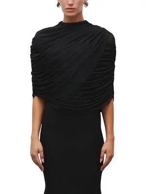 HEIRESS BEVERLY HILLS Sheer Cape - Black