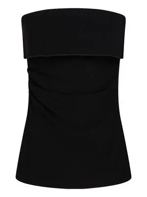 Proenza Schouler Strapless Crepe Top - Black