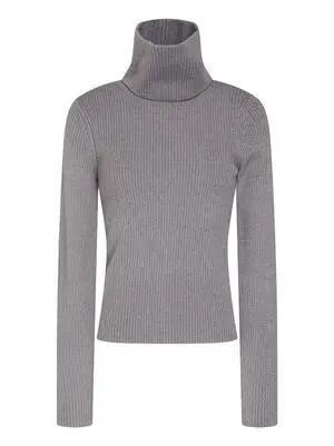 Proenza Schouler Ribbed-knit Turtleneck Sweater - Gray