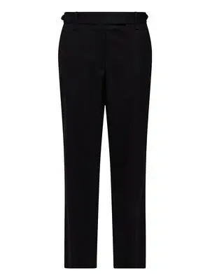 Proenza Schouler Wool-blend Twill Straight-leg Pants - Black