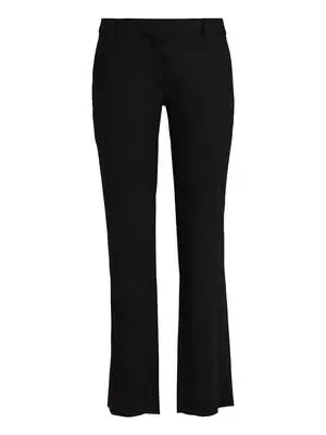 Acne Studios Wool-blend Crepe Straight-leg Pants - Black