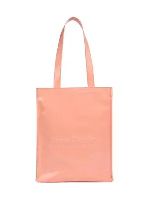 Acne Studios Embossed Patent-leather Tote - Peach