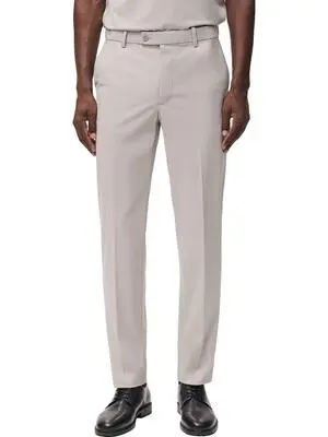 Mango Zurich Thermolite® Slim Fit Suit Trousers - Beige