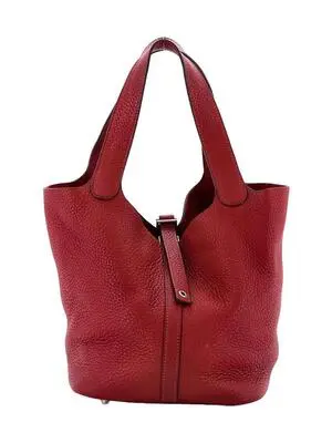 HERMES Mm Picotin Lock Bag Clemence - Red