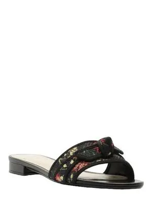 ALEXANDRE BIRMAN X Agua Bendita Raffia Slide Sandal - Paramo Tonia/black
