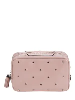 ANYA HINDMARCH Important Things Crystal Embellished Leather Pouch - Rose