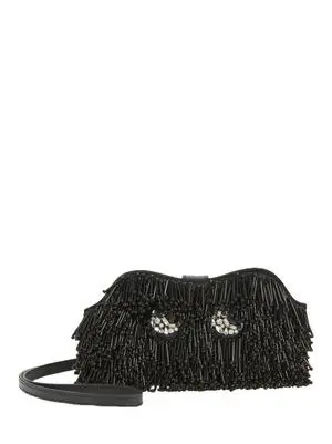 ANYA HINDMARCH Eyes Beaded Glasses Case - Black