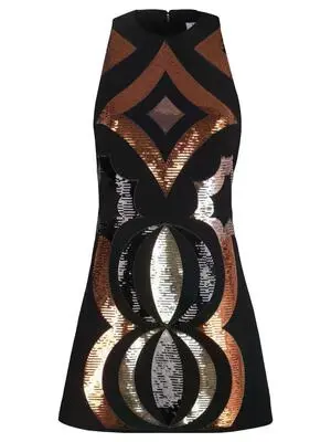 Emilio Pucci A-line Sleeveless Mini Dress - Black