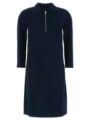 Max Mara Zip-front Dress - Blue