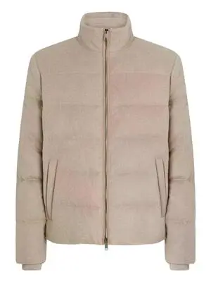 Zegna Oasi Quilted Cashmere Jacket - Neutrals