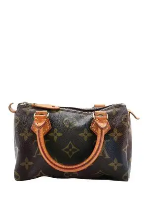 LOUIS VUITTON Speedy Mini Hl Handbag Monogram Canvas Satchel - Brown