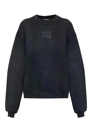 Alexander Wang Logo-embellished Pullover Sweater - Grey