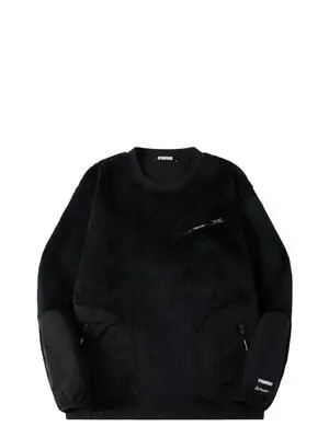 SPOONYARD Zip-pocket Crew-neck Sweatshirt - Black