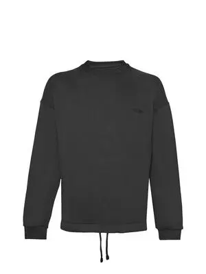 Zegna Crewneck Sweatshirt With Drawstring - Black