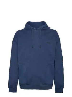 Zegna Logo-embroidered Hoodie - Blue