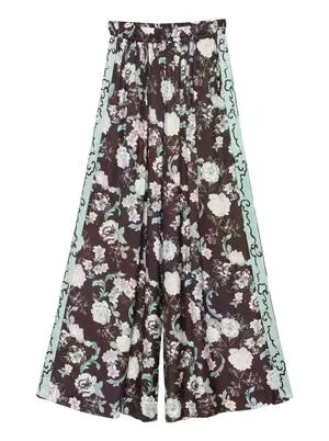 FORTE_FORTE Floral Print Trousers - Brown