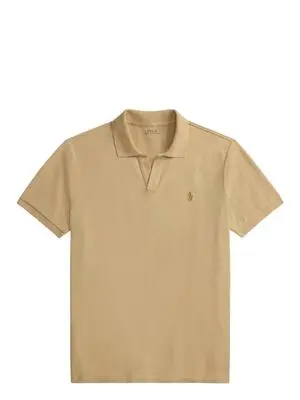 Polo Ralph Lauren Johnny-collar Embroidered T-shirt - Brown