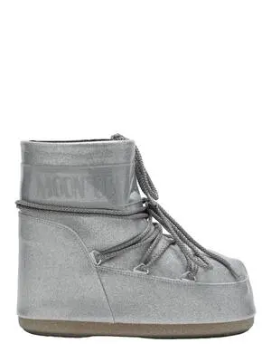 Moon Boot Icon Low Glitter Boots - Metal
