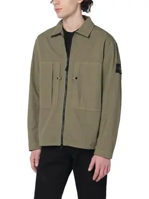 Stone Island Military Zip-up Shirt Jacket - Green