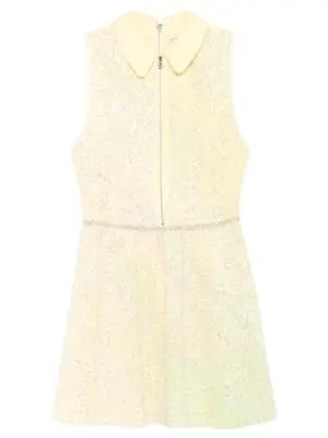Alice + Olivia Embellished Flared Mini Dress - Yellow