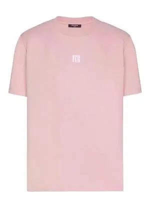 Balmain Logo-embroidered T-shirt - Pink