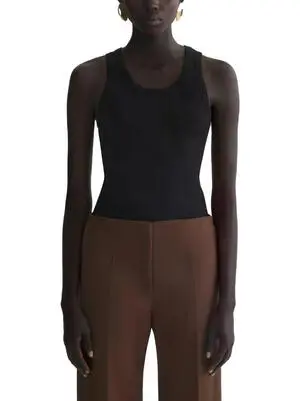 MUGLER Ribbed Tank Top