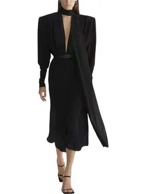 MUGLER Scarf Dress - Black