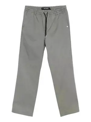 Karl Lagerfeld Logo-plaqued Straight-leg Trousers - Grey