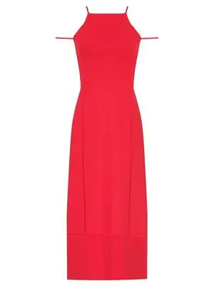 GLORIA COELHO Cut-out Midi Dress - Red