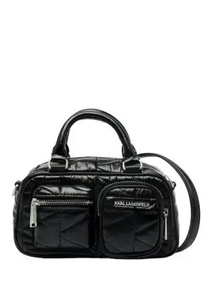 Karl Lagerfeld Quilted Bowling Bag - Black
