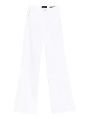 7 For All Mankind Modern Dojo Wide Leg Jeans - White