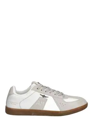 AERONAUTICA MILITARE Logo-appliqué Sneakers - White