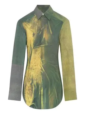 Jean Paul Gaultier Printed Buttoned Shirt - Green