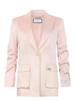 Philipp Plein Satin Flap-pockets Blazer - Pink