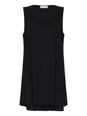 GLORIA COELHO Sleeveless Round-neck Top - Black