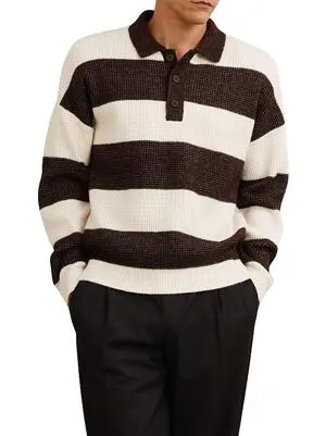 REISS Horice Knit Sweater - Chocolate Brown