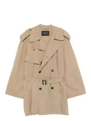 Balenciaga Belted Double-breasted Trench Coat - Neutrals