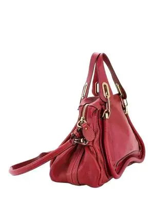 Chloé Paraty Top Handle Bag Leather Medium Satchel - Pink