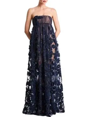 HELSI Beatrice Strapless Gown - Midnight Blue