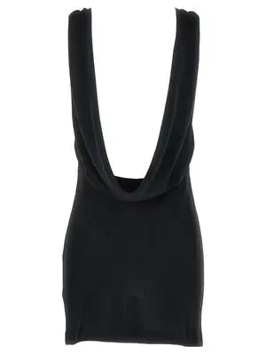Andamane Open-back Sleeveless Dress - Black