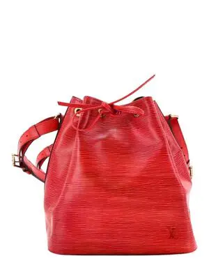 LOUIS VUITTON Petit Noe Handbag Epi Leather Bucket Bag - Red