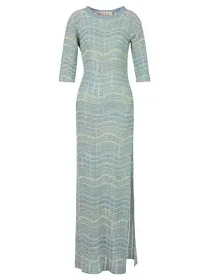 Marni Slit Maxi Dress - Blue