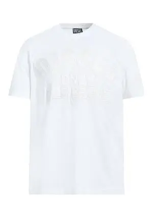 DIESEL T-shirt Size Cotton, Polyester - White