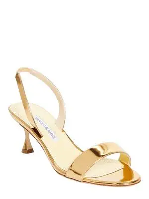 Manolo Blahnik Cupisanpla Metallic Slingback Sandal - Gold