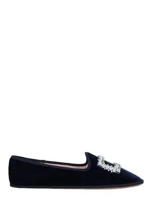 ROGER VIVIER Textile Loafers - Navy